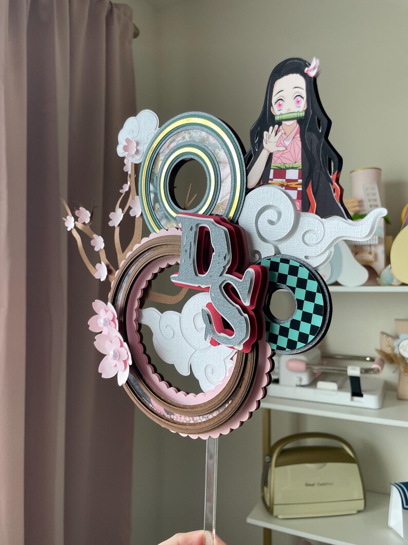Demon Slayer Cake Topper.demon Slayer, Cake Topper, Custom Cake Topper ...