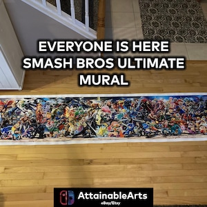 Sora DLC Super Smash Bros Ultimate Mural - Everyone is Here Mural ...