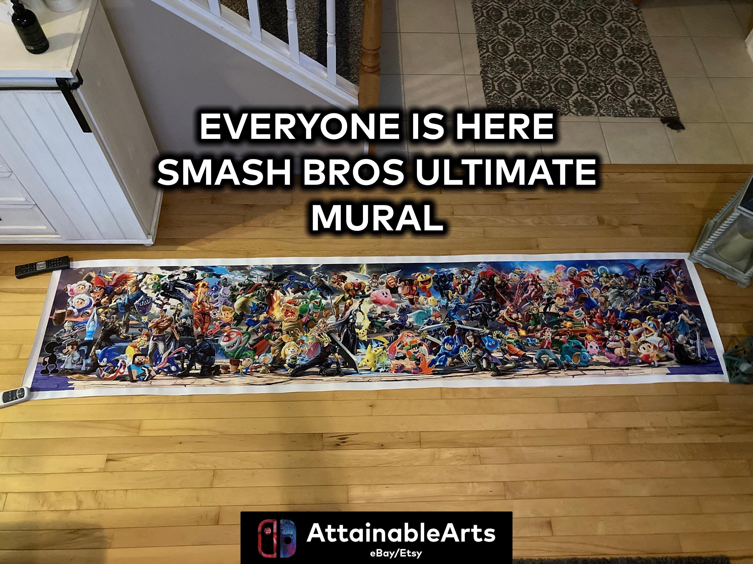 Sora DLC Super Smash Bros Ultimate Mural - Everyone is Here Mural ...