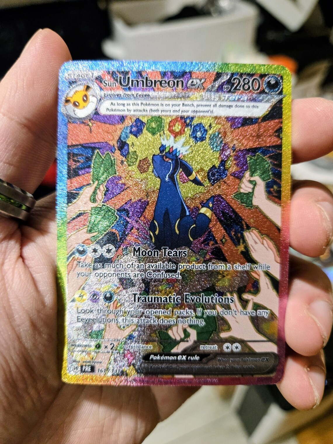 Umbreon Ex 161/131 Prismatic Evolutions Traumatic Evolutions Proxy - Etsy