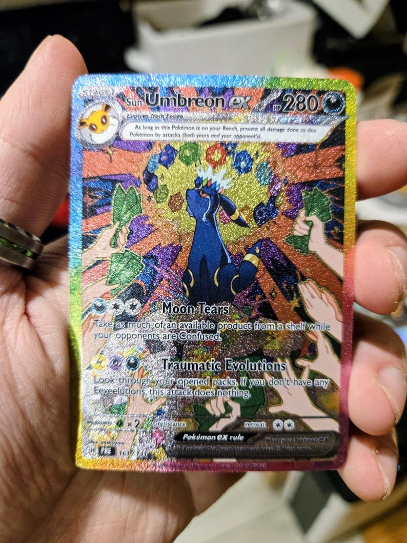 Umbreon Ex 161/131 Prismatic Evolutions Traumatic Evolutions Proxy - Etsy