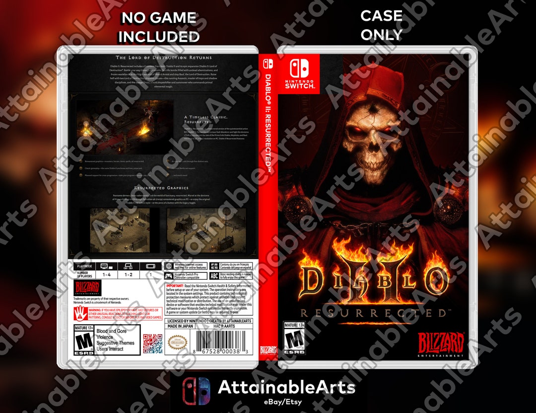 DIABLO II 2 Resurrected Custom Nintendo Switch Boxart With Physical ...