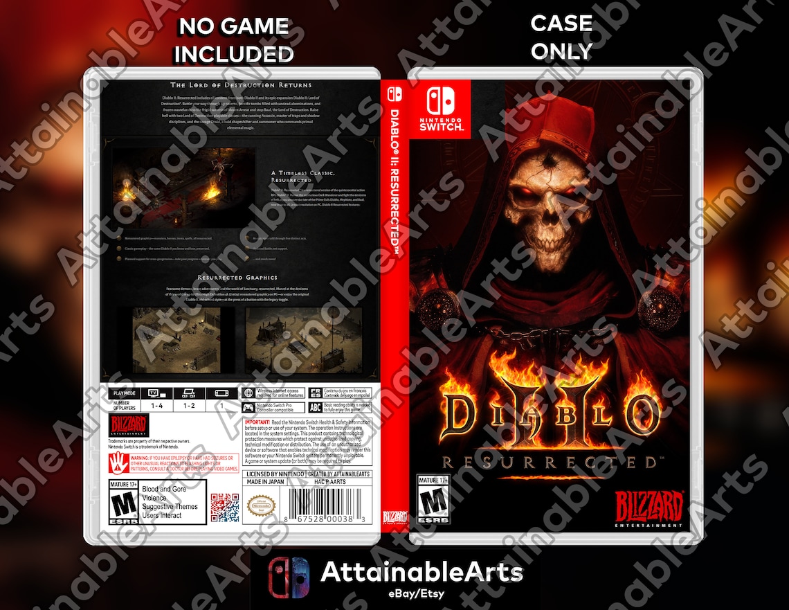 DIABLO II 2 Resurrected Custom Nintendo Switch Boxart - Etsy