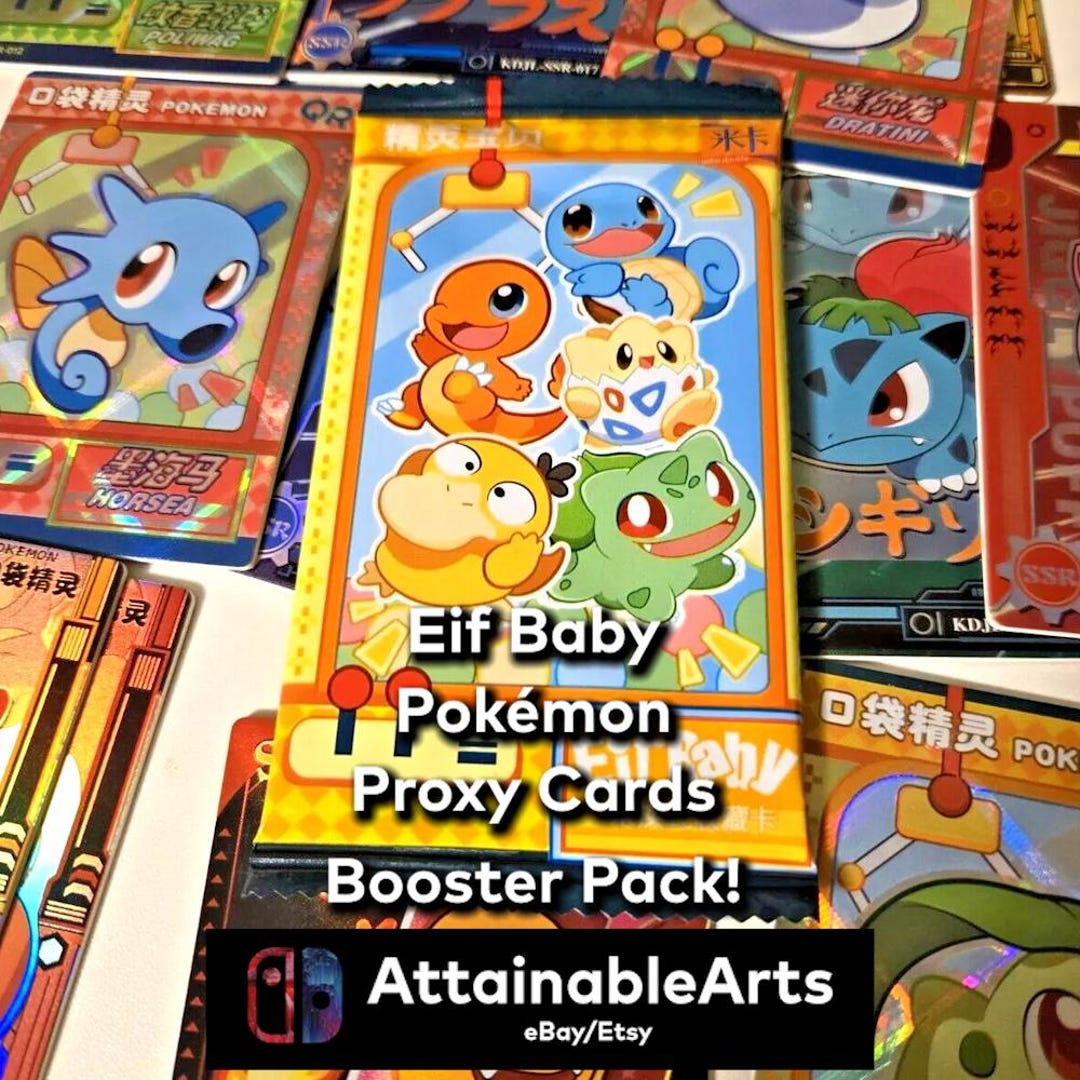 Eif/elf Baby Pokémon Proxy Cards Booster Pack - Etsy