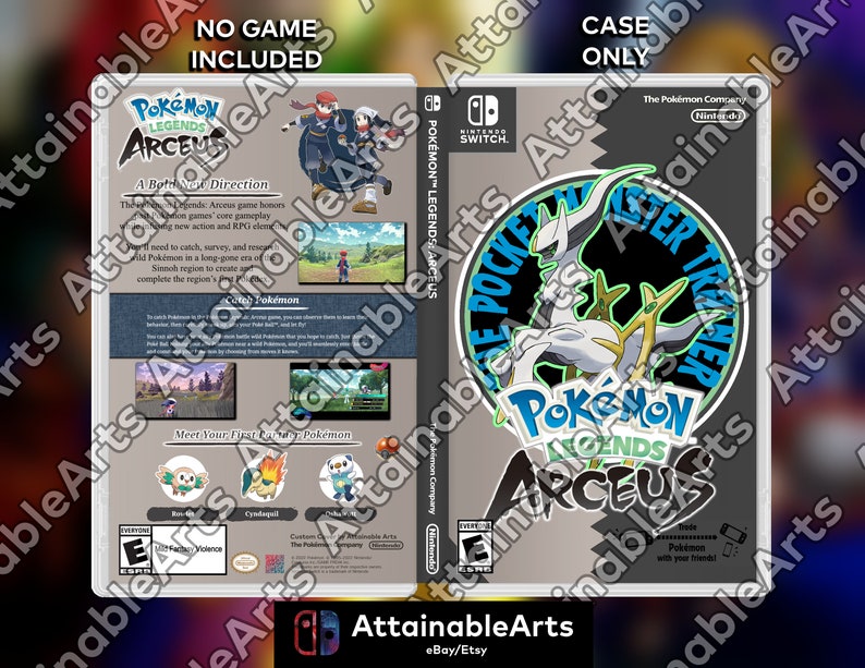 Pokémon Legends: Arceus - Custom Nintendo Switch Boxart With Physical ...