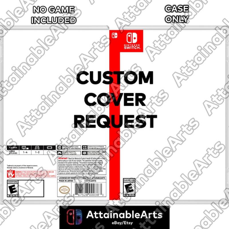Replacement Cover Art for the Nintendo Switch - Etsy