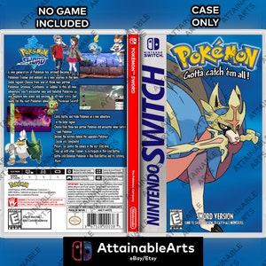 Pokémon Sword - Custom Nintendo Switch Boxart With Physical Game Case ...