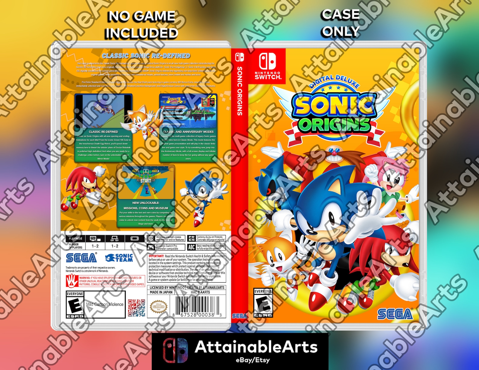 Sonic Origins Custom Nintendo Switch Boxart With Physical - Etsy