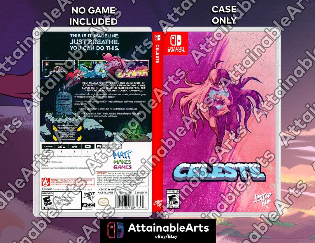 Celeste - Custom Nintendo Switch Boxart With Physical Game Case (no ...
