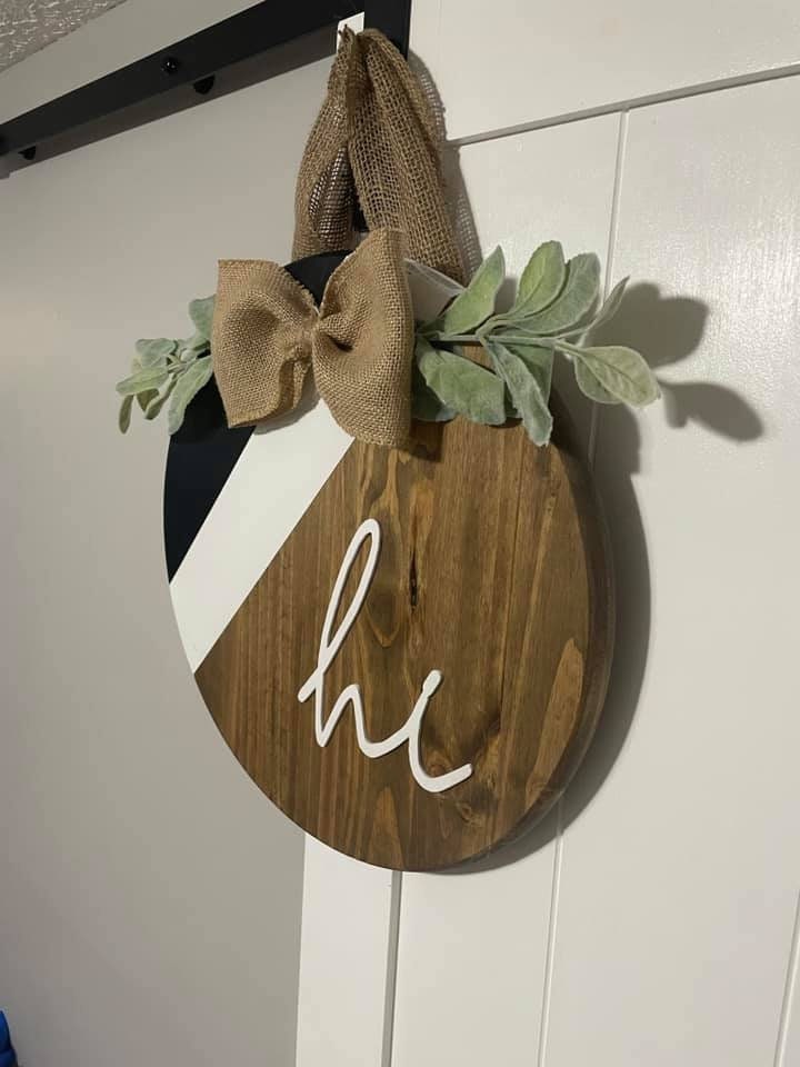 3D Hi Front Door Sign - Etsy