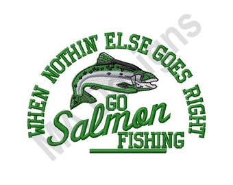 Salmon embroidery | Etsy