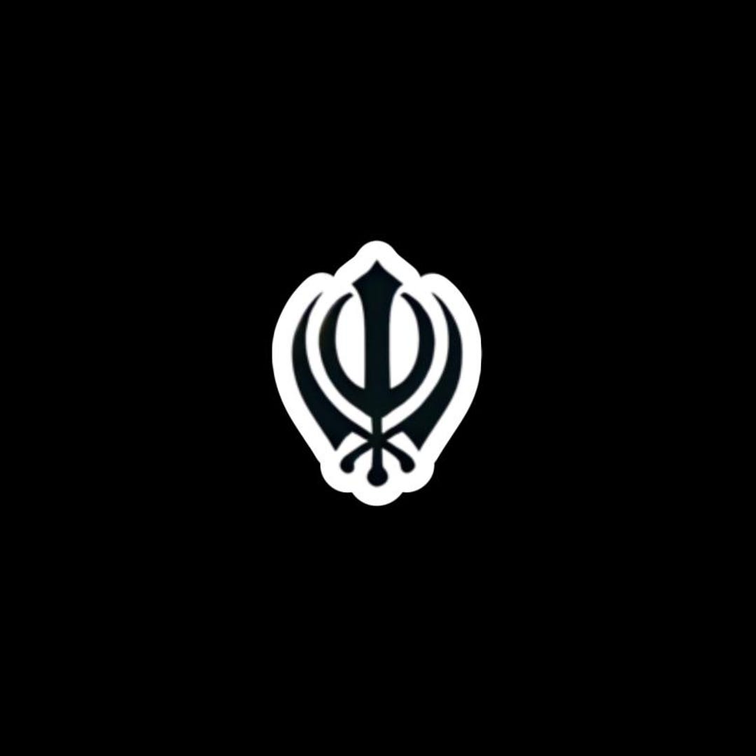 Black and White Sikh Khanda Sticker Home or Car– Custom Kiss-cut Vinyl ...