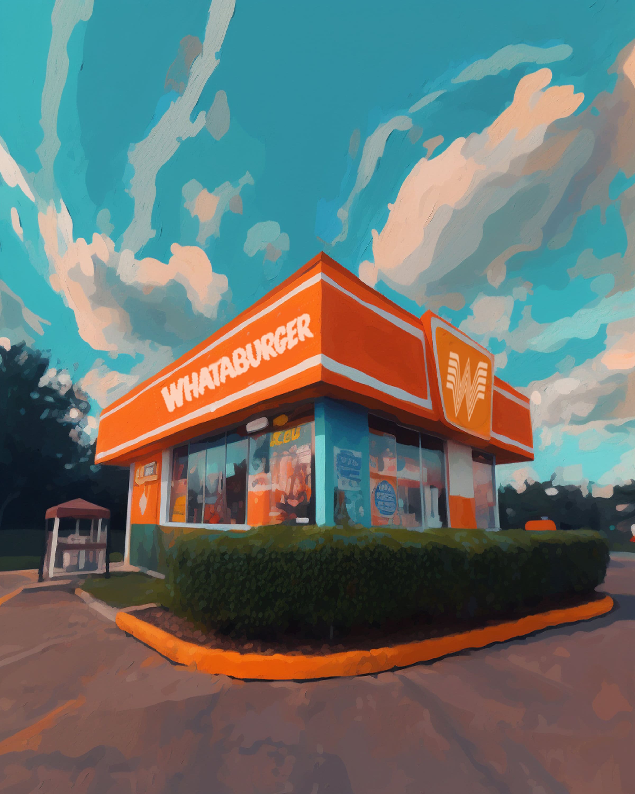 Whataburger Van Gogh Pop Art Abstract Art, Printable Wall Art ...