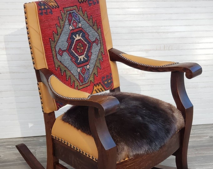 SOLD Custom Recreate! Antique Rocker Restoration and Reupholstery ...