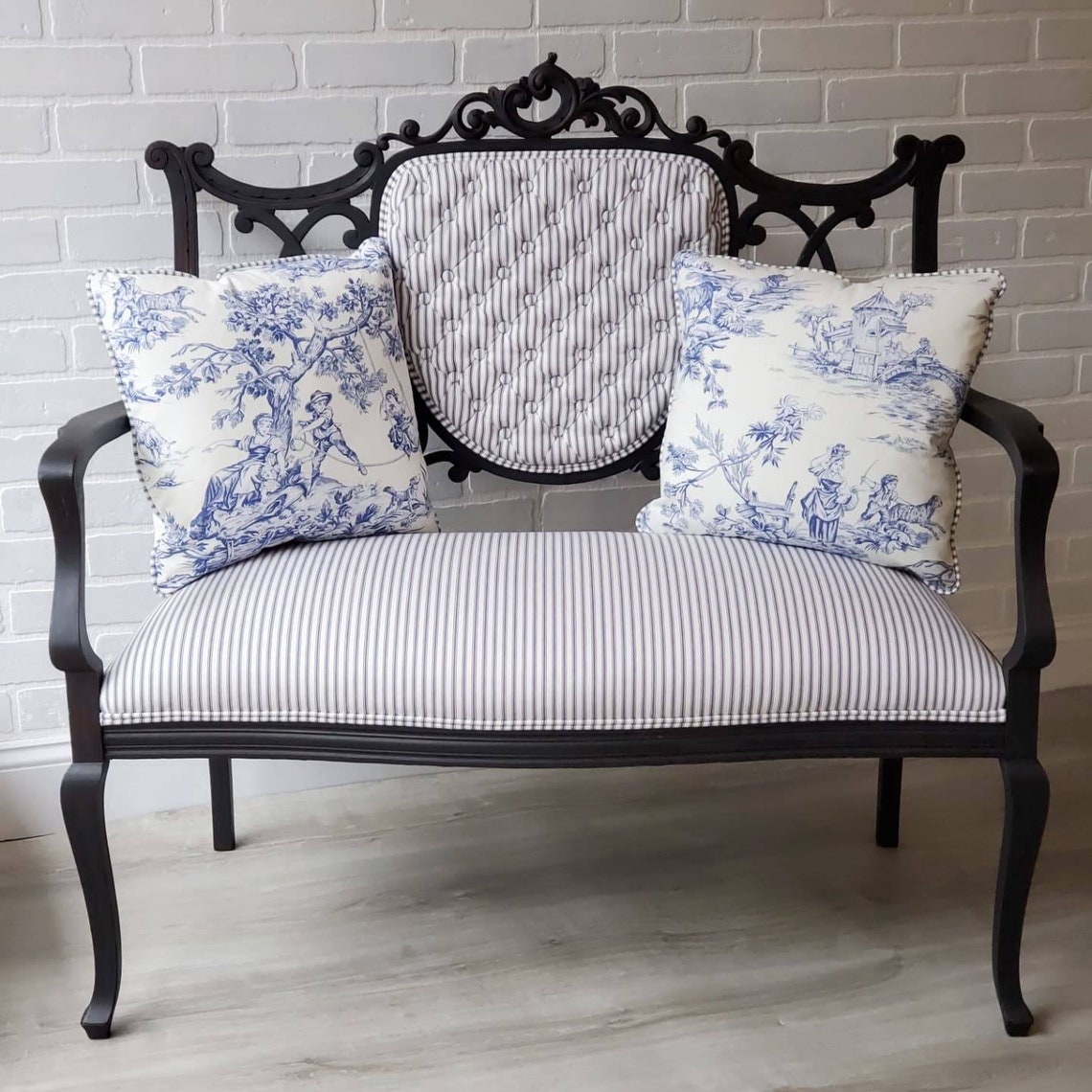 SOLD Antique French Country Farmhouse Entry Bench Settee - Etsy