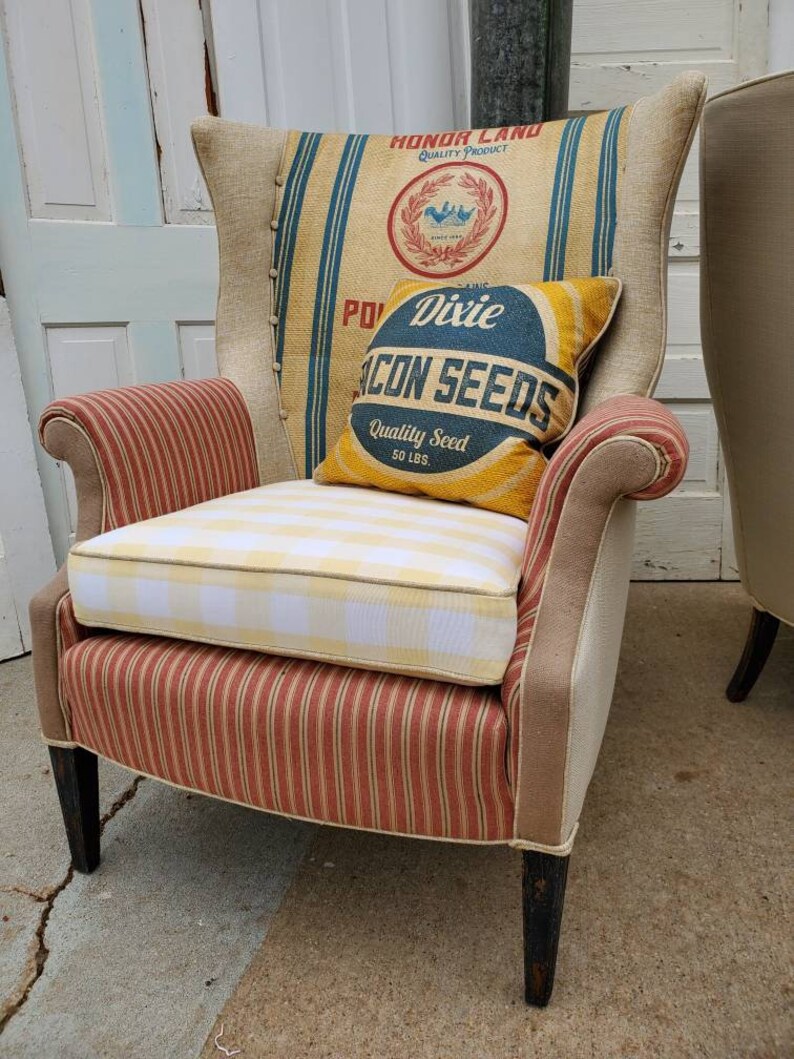 SOLD Creative Custom Reupholstery Pair of Vintage Swoop - Etsy