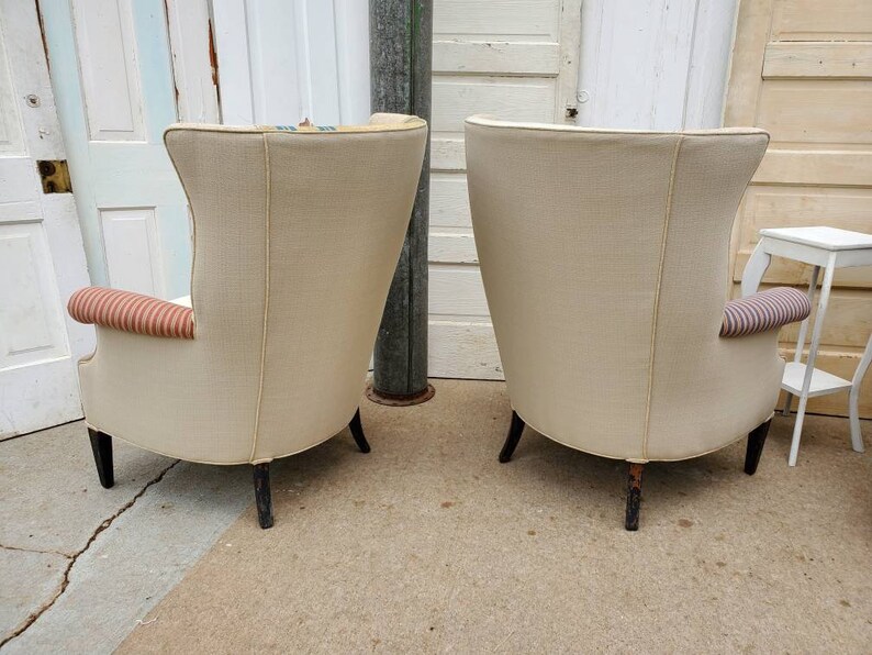 SOLD Creative Custom Reupholstery Pair of Vintage Swoop - Etsy