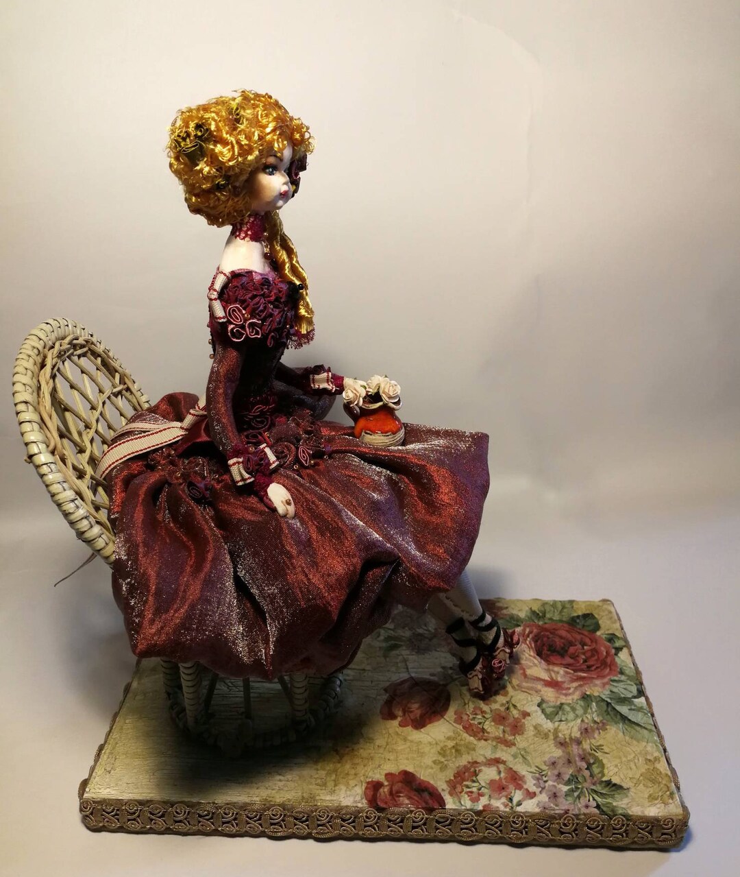 Antique Art Doll With Home Decor OOAK Handmade Art Doll Unique Art Doll ...