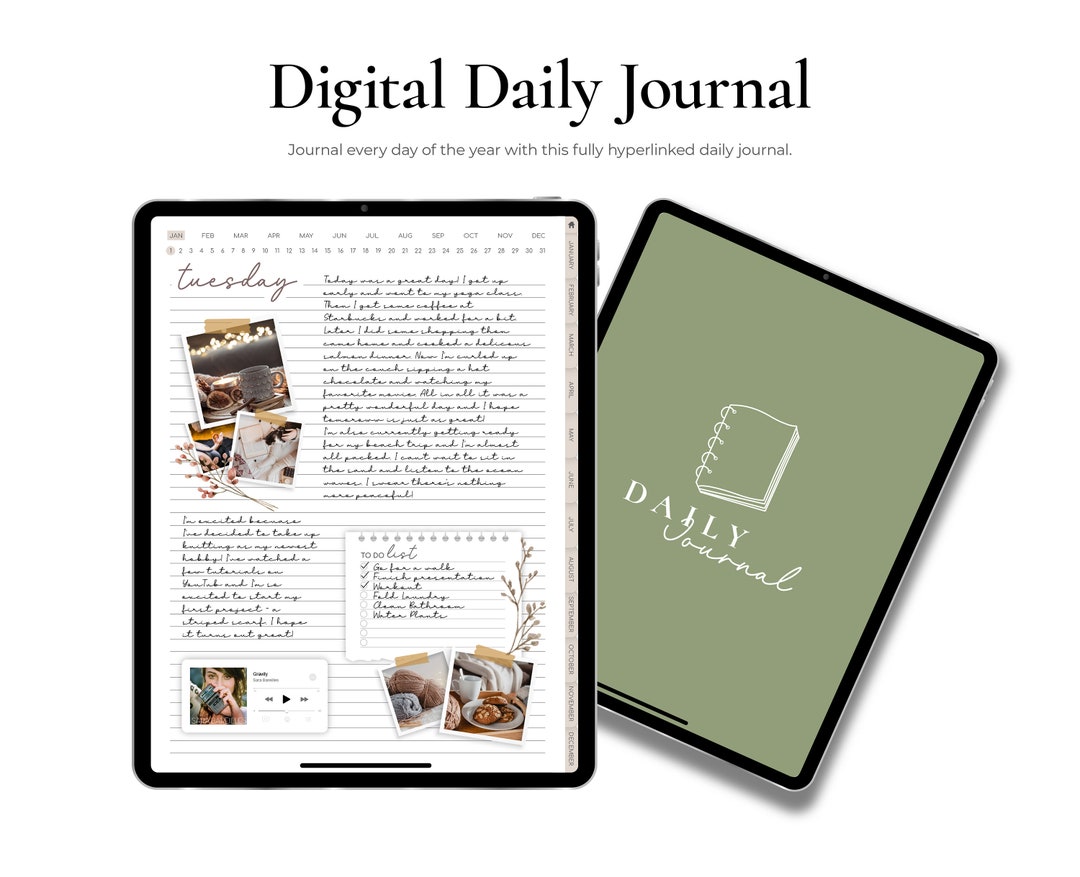 Digital Daily Journal | Digital Journal | Daily Planner | Blank Journal ...