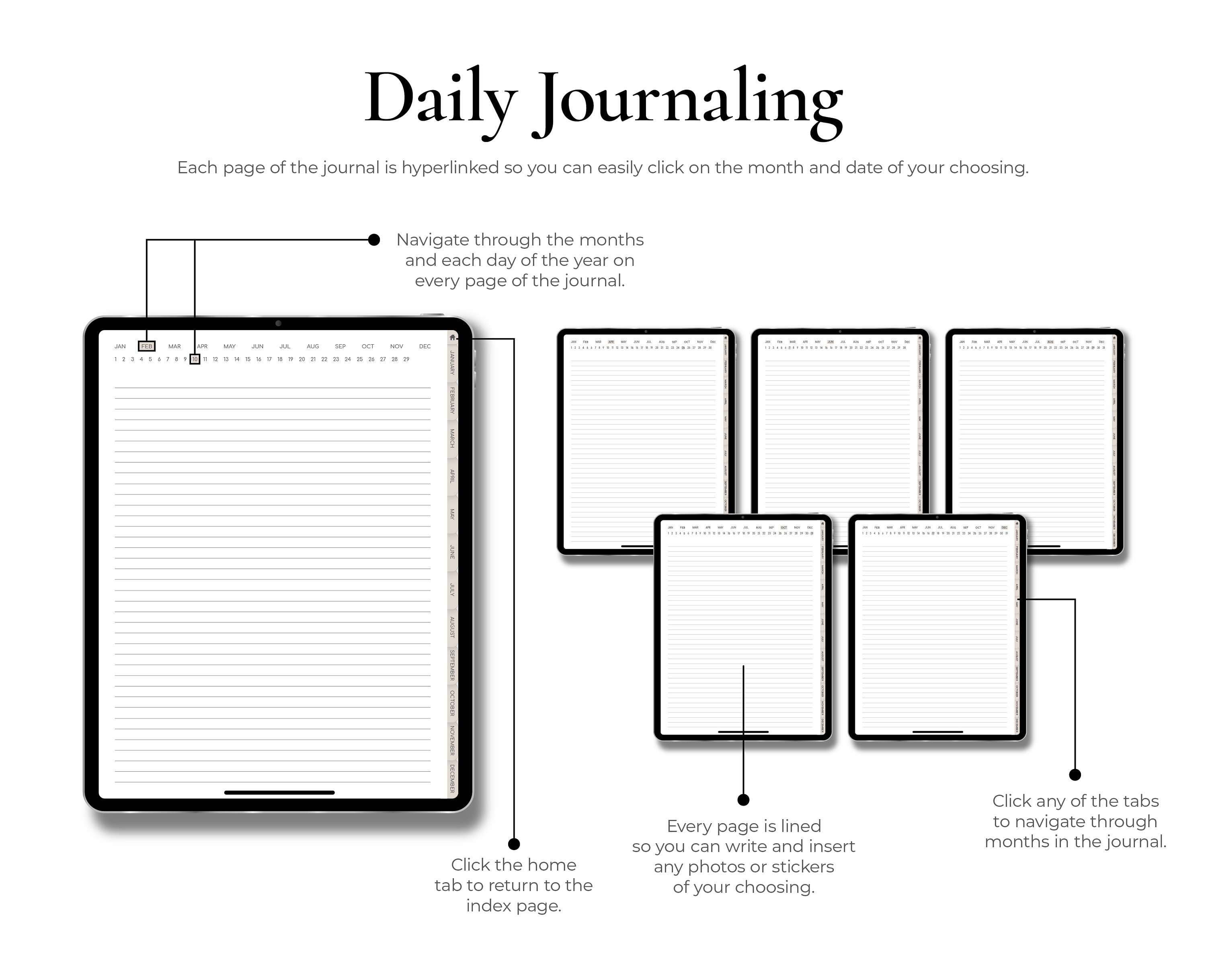 Digital Daily Journal | Digital Journal | Daily Planner | Blank Journal ...