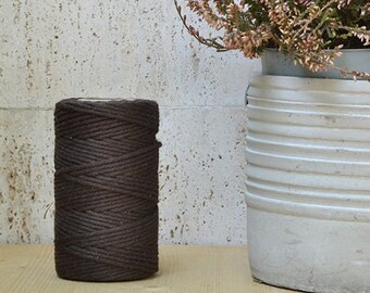 Cotton Rope 3mm Single Strand Dark Brown 375 Meters 410 - Etsy