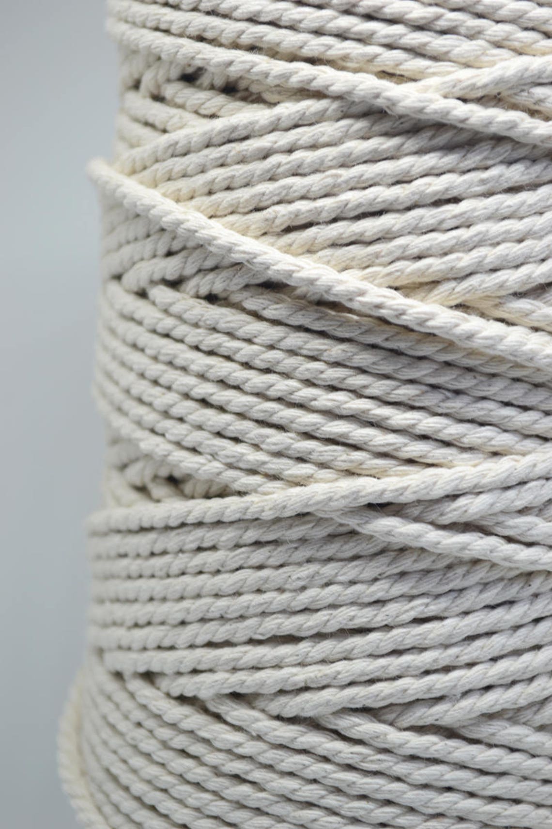 Cotton Rope 3 Mm 3 Strand ply Twisted 100% Natural. | Etsy