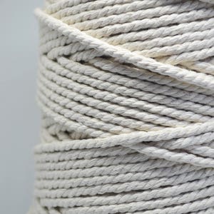 Cotton Rope, 3 Mm, 3 Strand (ply) Twisted, 100% Natural. Macrame Rope ...