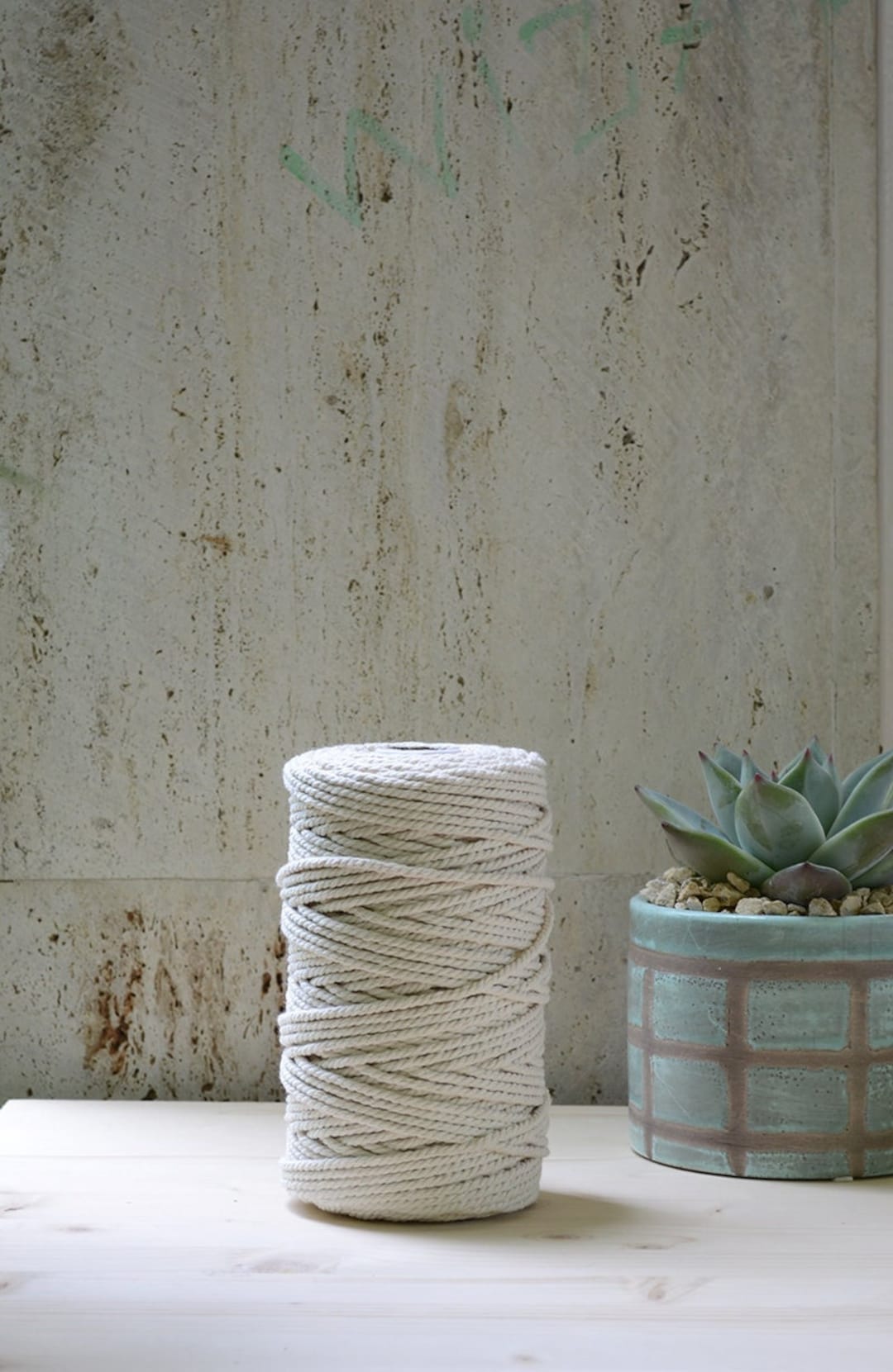 Cotton Rope 3 Mm 3 Strand ply Twisted 100% Natural. - Etsy