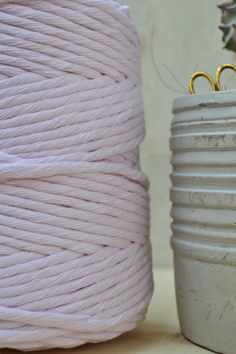 Cotton Rope 5mm Pale Pink Single Strand 100 Meters 109 - Etsy