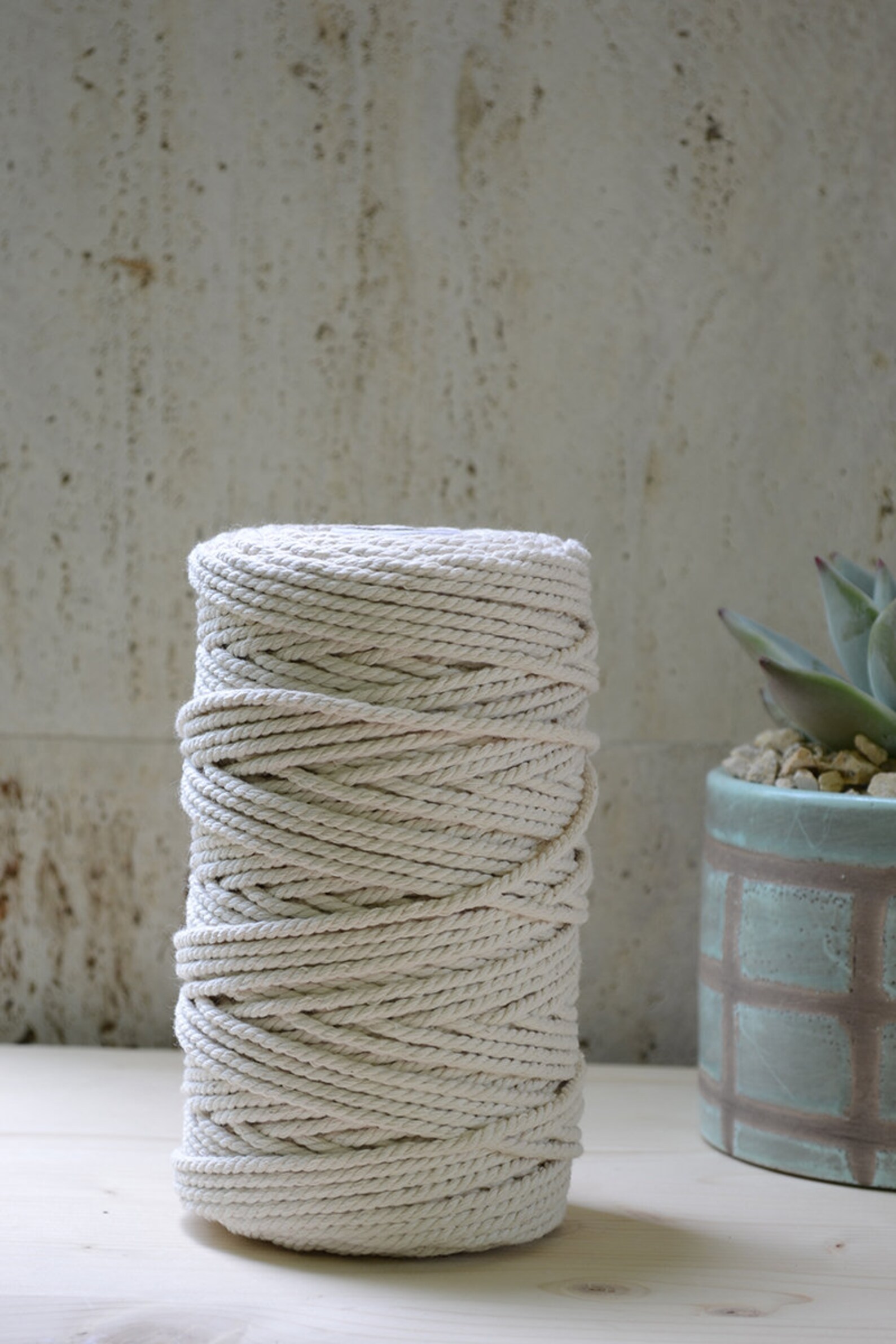 Cotton Rope 3 Mm 3 Strand ply Twisted 100% Natural. | Etsy