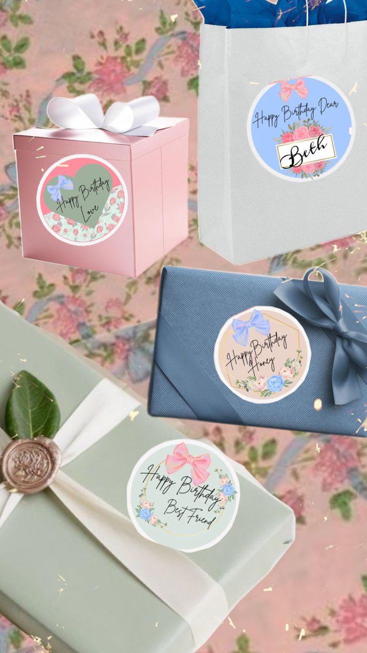 Happy Birthday Stickers Printable Stickers Print and Cut Printable Gift ...