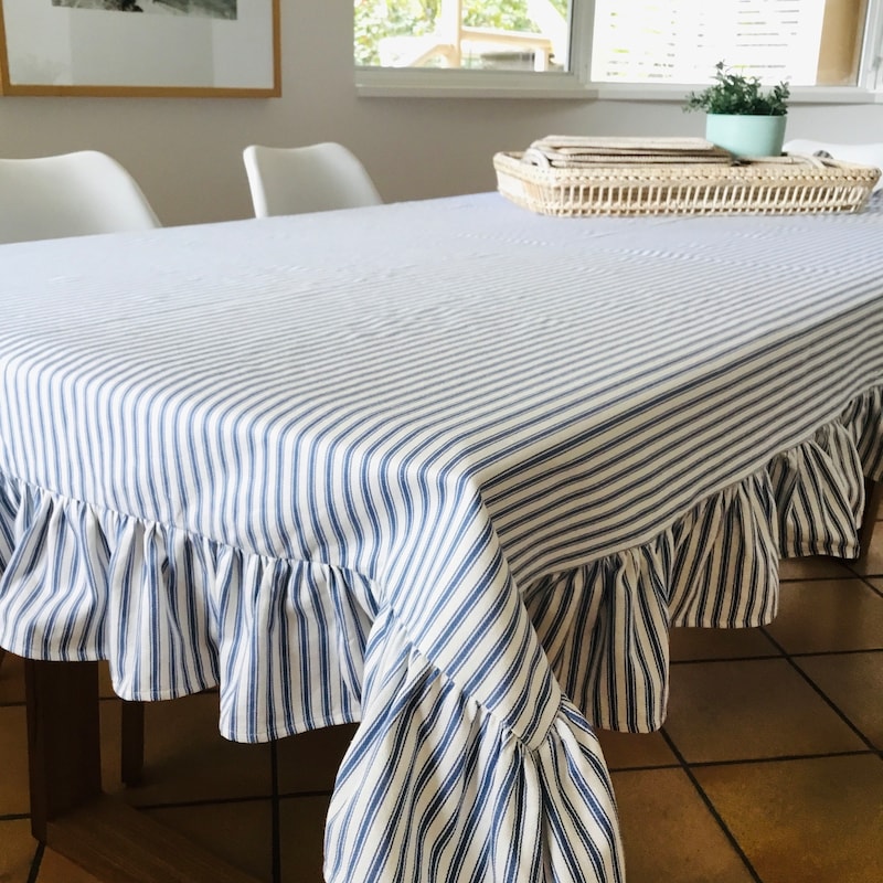 Striped Tablecloth - Etsy