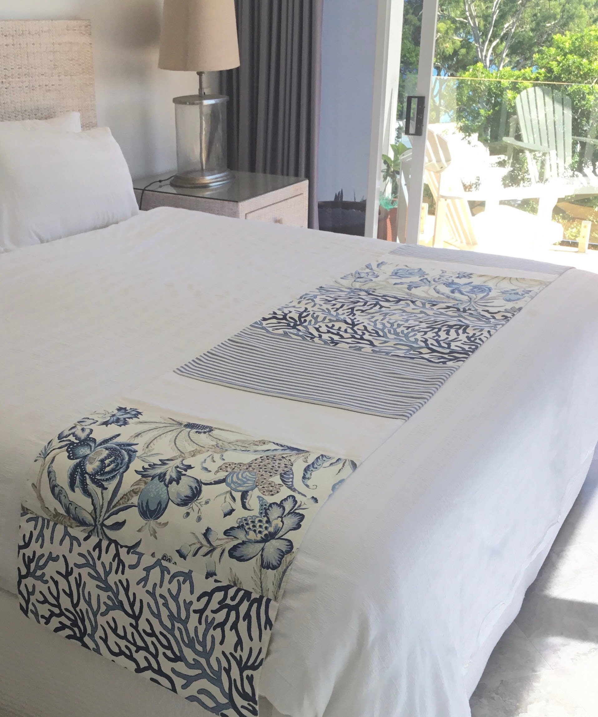 Bed Runner Hamptons Style Coastal Bed Linen Patchwork Throw - Etsy