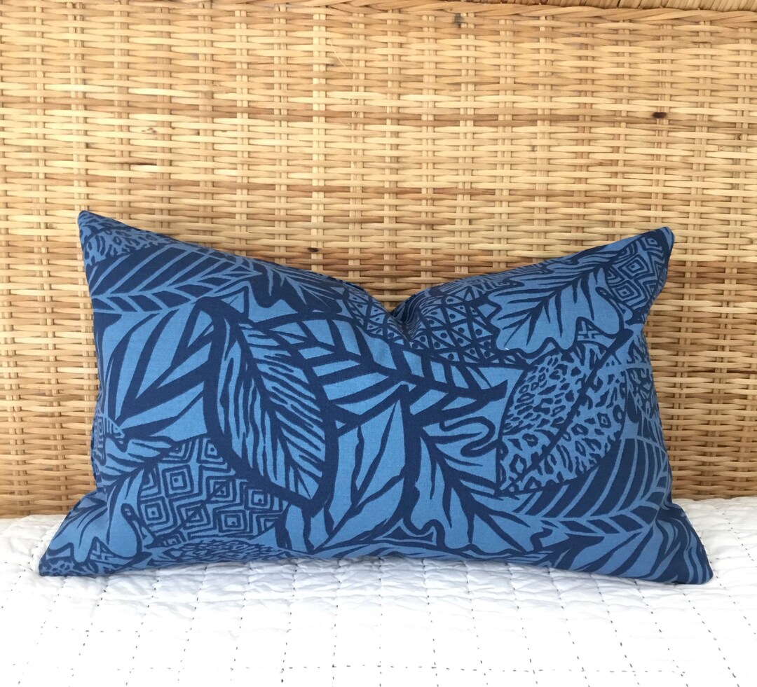Outdoor Cushions, Blue Patio Pillows, Balinese Home Decor, Hawaiian ...