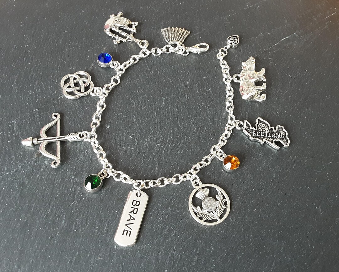 Brave Disney Inspired Theme Silver Plated Charm Bracelet Scotland ...