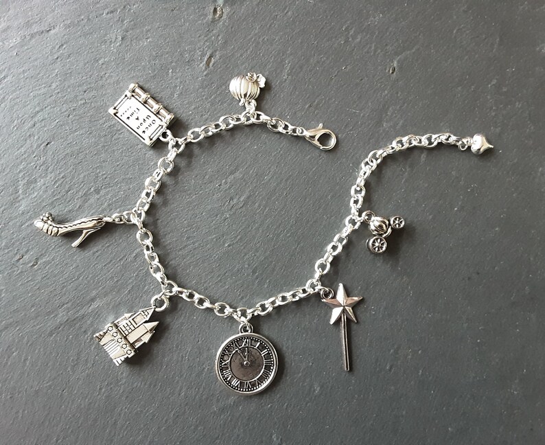 Cinderella Themed Disney Princess Inspired Charms Silver - Etsy