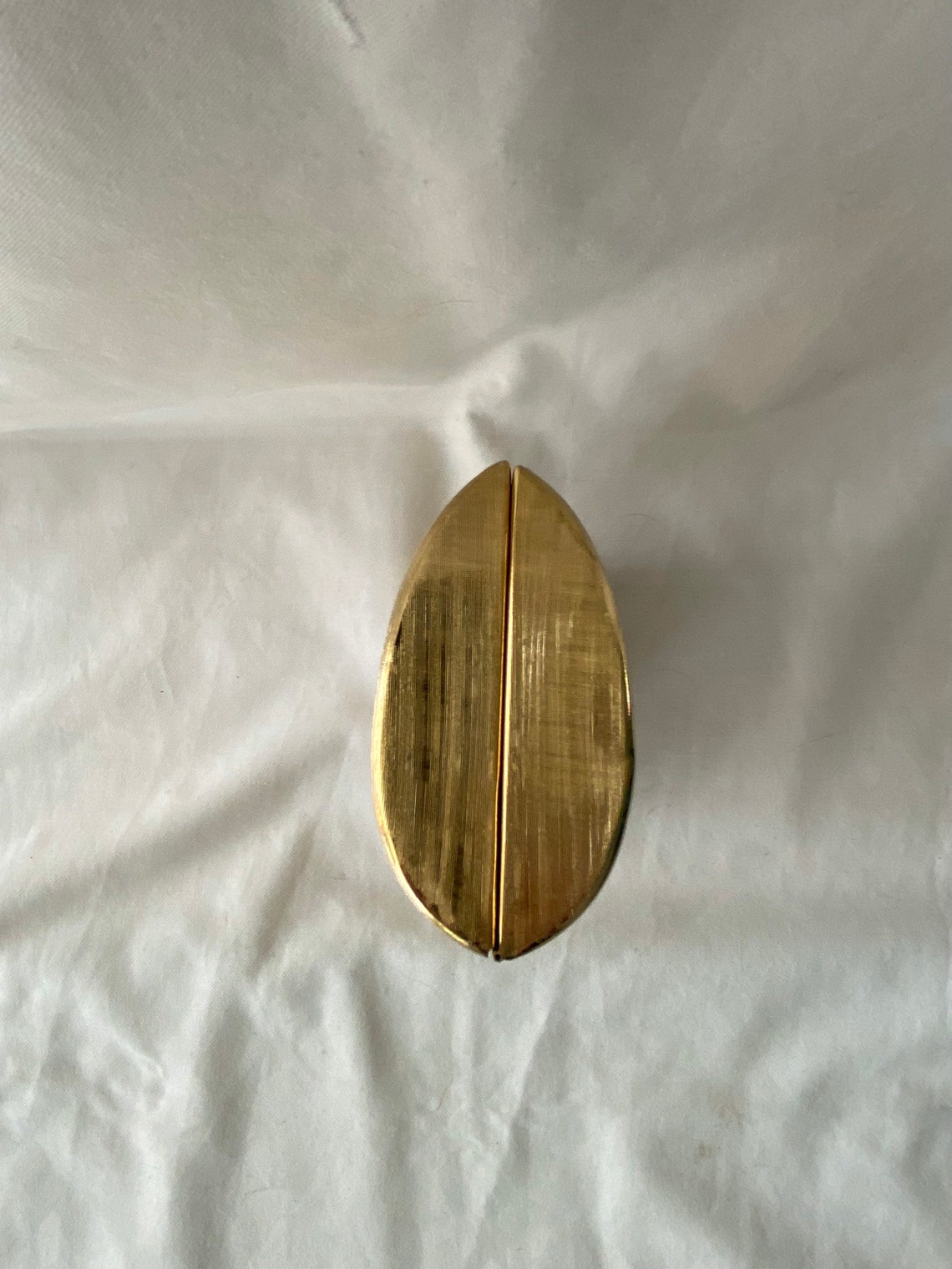 Vintage 1970s Early 80s Rodo Brushed Gold Metal Clutch With Gold Faux ...