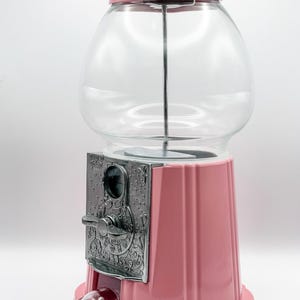 Bubblegum Pink Gumball Machine: Retro Candy Dispenser, Coin-free Option ...