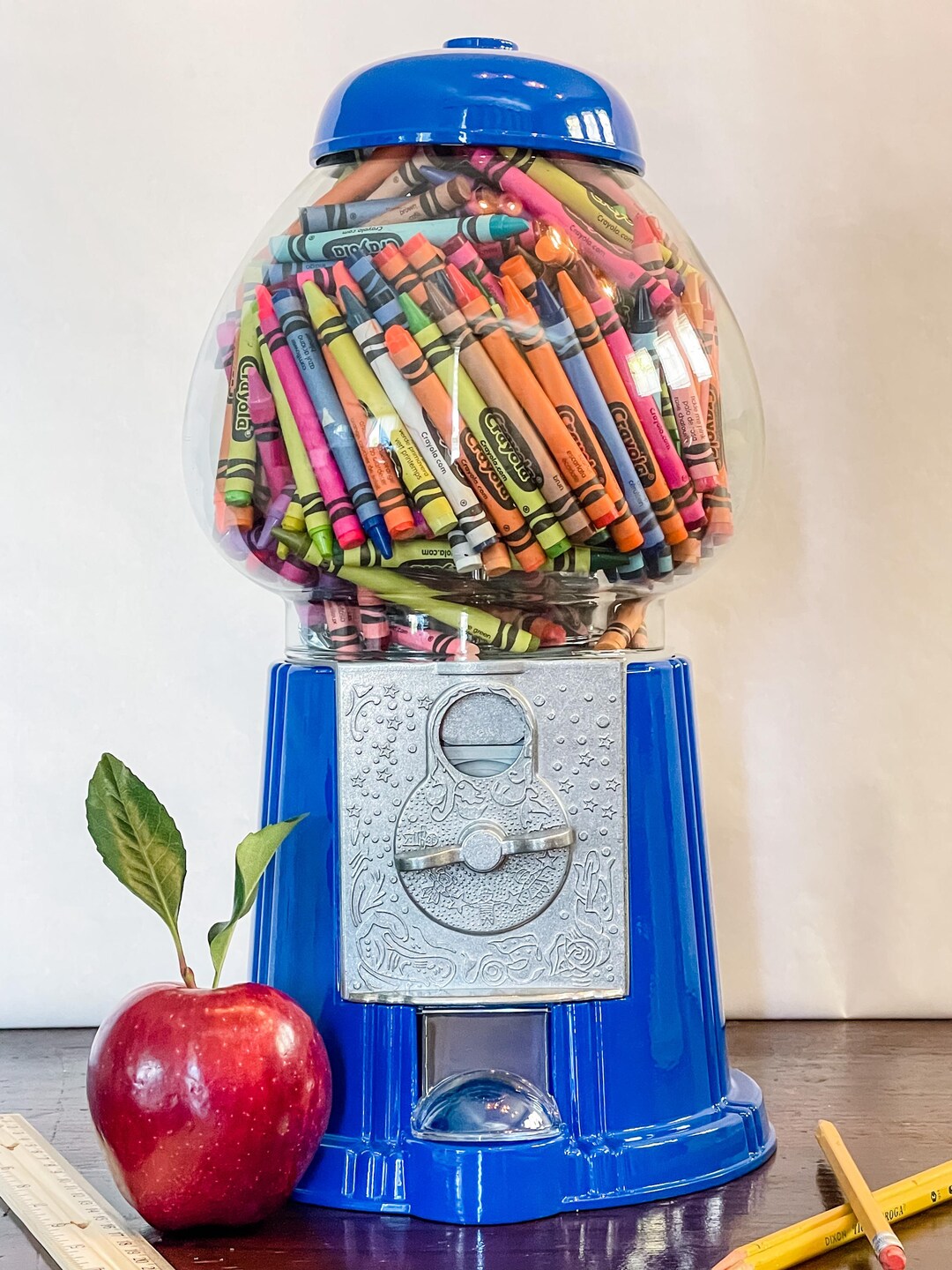 Royal Blue Gumball Machine: Retro Candy Dispenser, Coin-free Option - Etsy