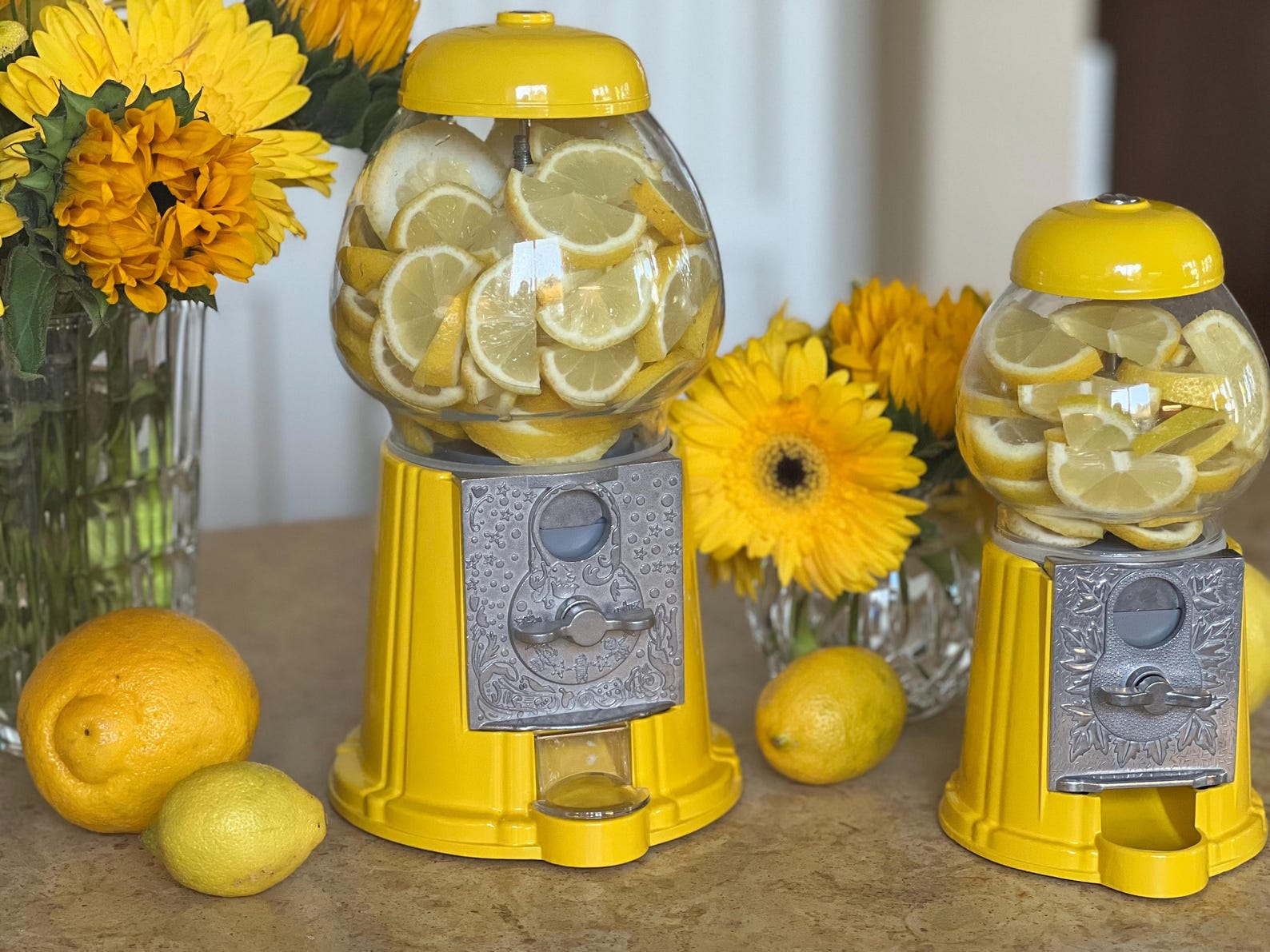 Sunny Yellow Gumball Machine: Retro Candy Dispenser, Unique Decor - Etsy