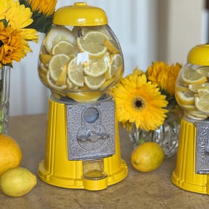 Sunny Yellow Gumball Machine: Retro Candy Dispenser, Unique Decor - Etsy