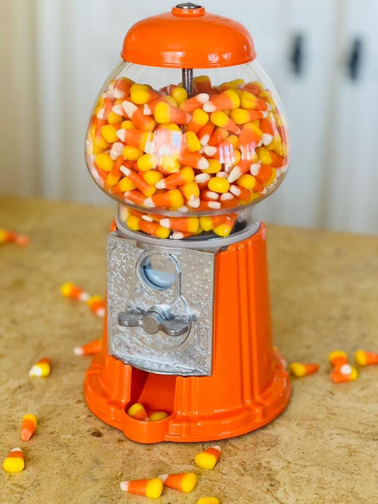 Bold Orange Gumball Machine With Optional Stand - Brighten up Your ...