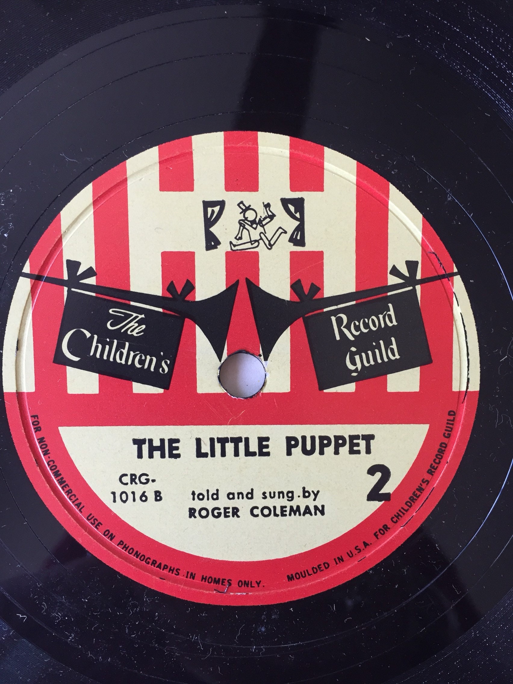 The Little Puppet 78 Rpm Record CRG 1016 Sung by Roger Coleman Picture ...