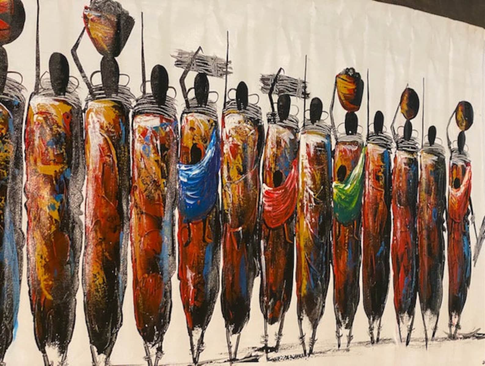 African Oil Painting - Etsy