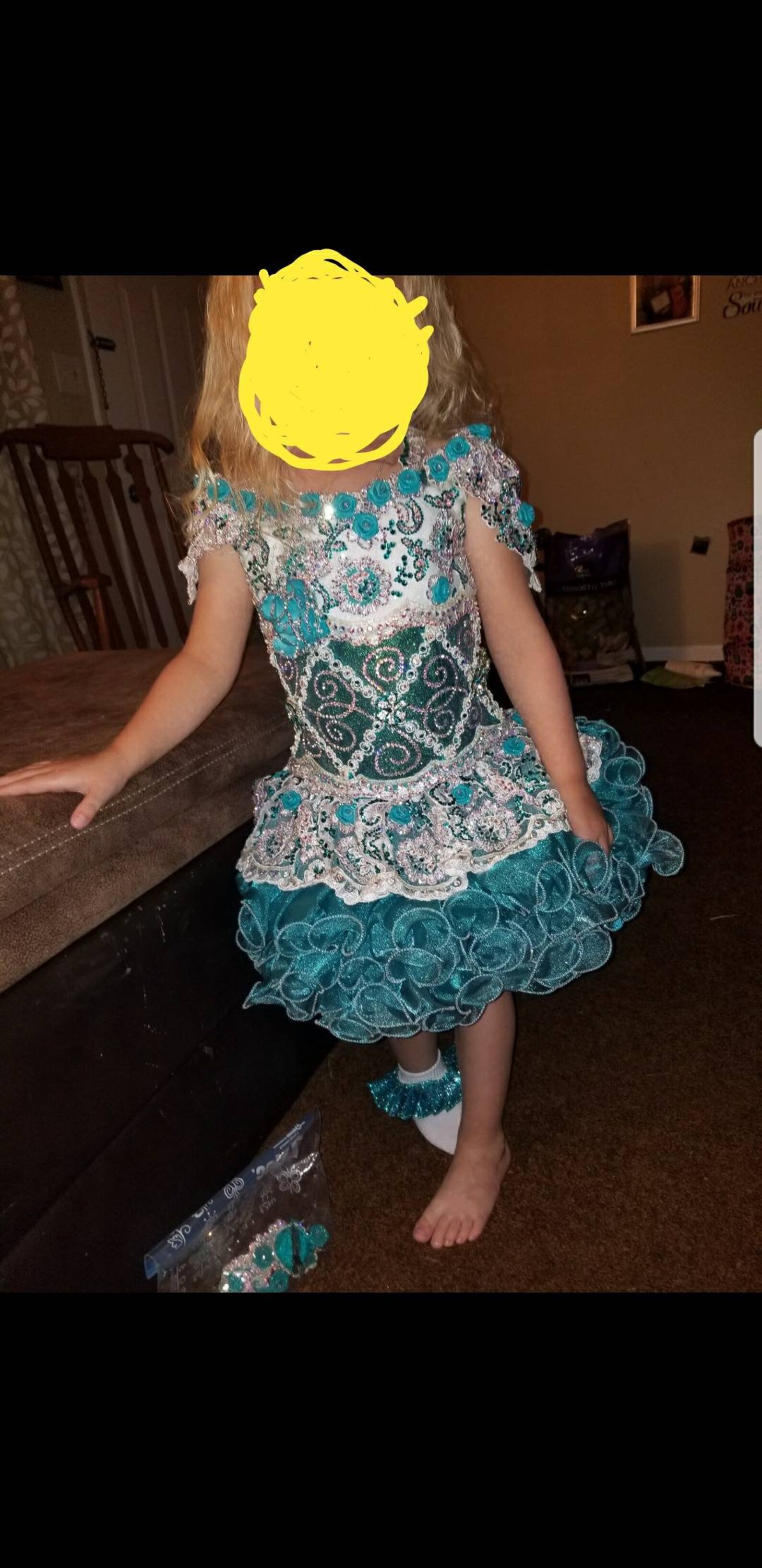 2t-3t turquoise pageant dress. Glitz | Etsy