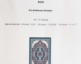 Cross Stitch Dollhouse Rug - Etsy