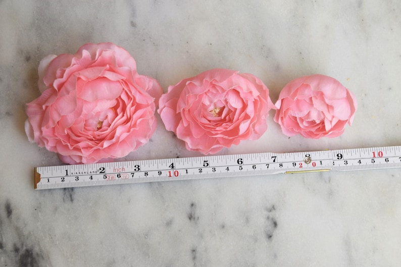 Pink Ranunculus - Set of 5, Ranunculus Head, Artificial Ranunculus ...