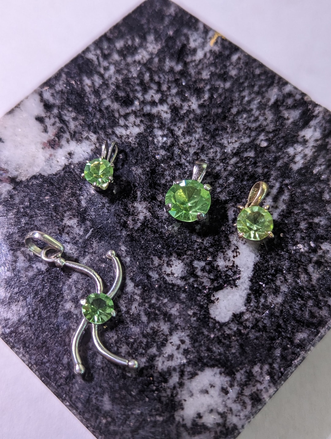 Uranium Glass Pendant - Single Pendant - Sterling Silver - 925 ...