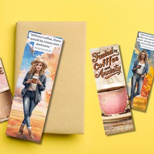 Coffee Bookmarks Printable Bundle, Coffee Quotes Instant Download ...