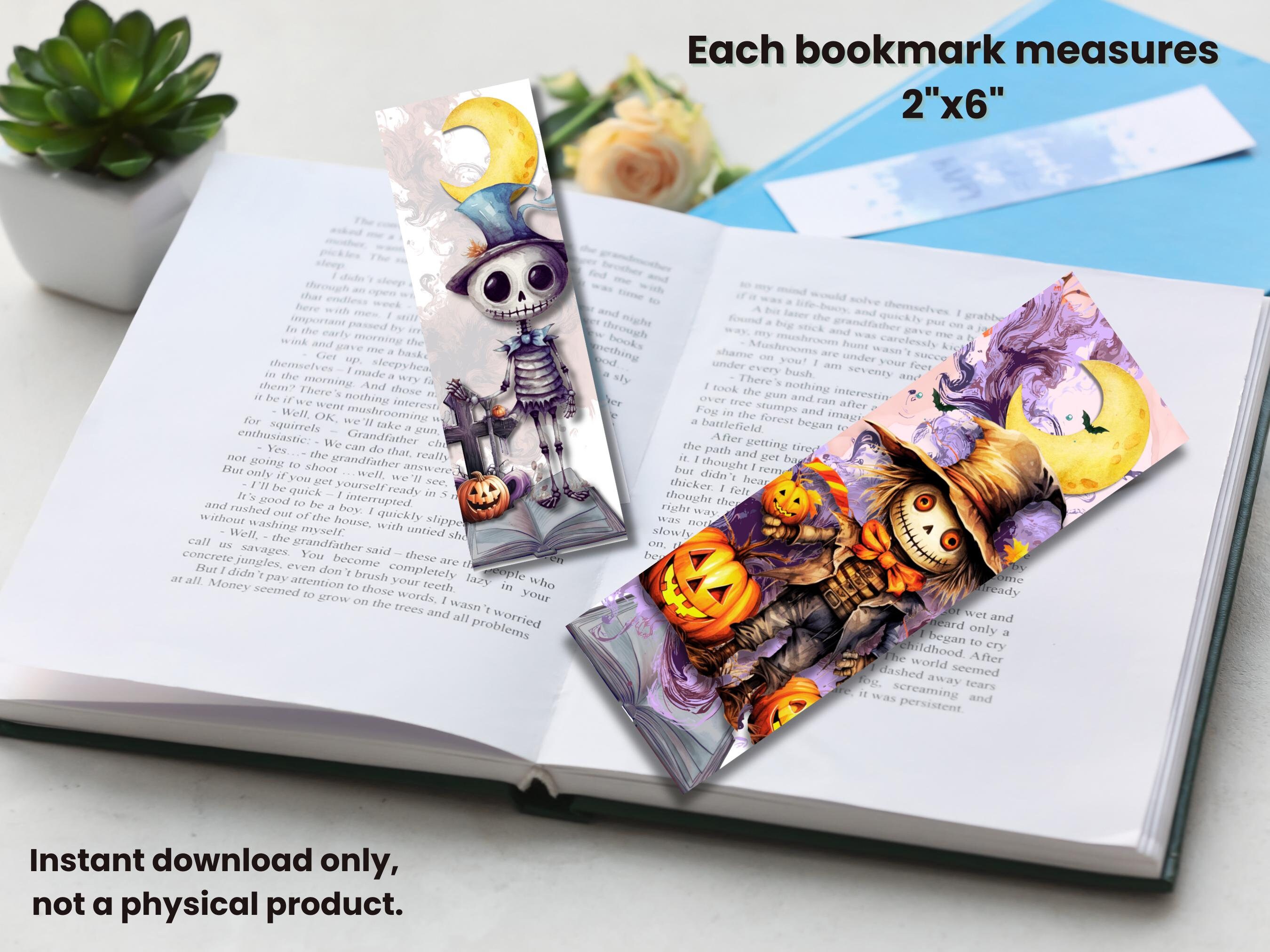 Creepy Bookmarks Printable Creature Bookmarks, Gothic Junk Journal ...